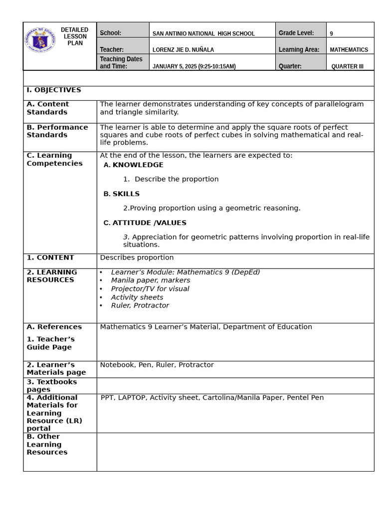 Proportion | PDF | Ratio | Learning
