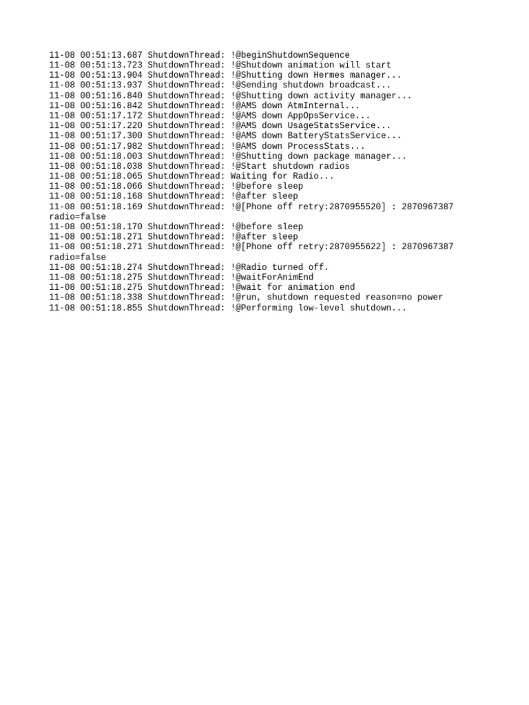 Shutdown Profile.4 | PDF