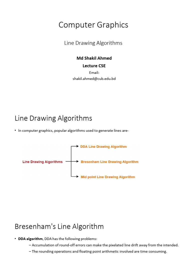 CG Lecture-3-Scan Conversion Bresenhams Algorithm | PDF | Algorithms And Data Structures ...