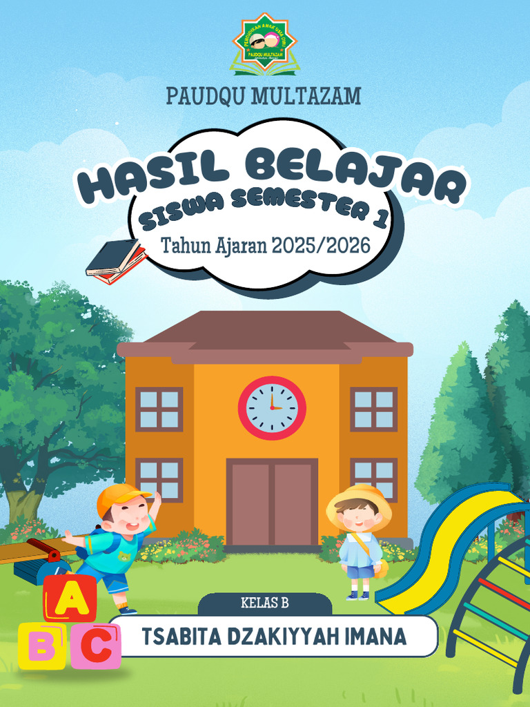 Biru Hijau Penuh Warna Ceria Cover Modul Ajar Dokumen A4 | PDF