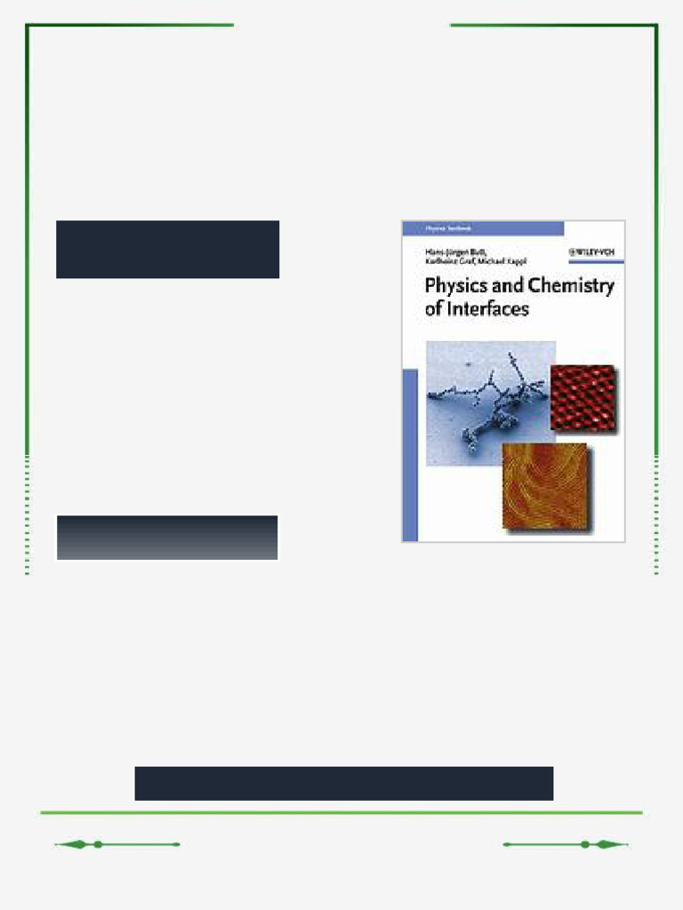 Physics and chemistry of interfaces 2nd ed Edition Hans-JüRgen Butt ...