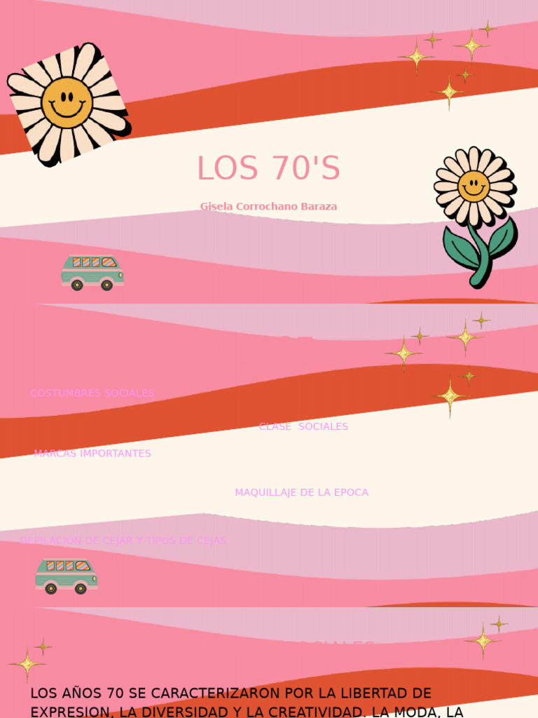 Poster fiesta de los 70 ilustrado retro rosa (Presentación).pptx | PDF | Productos cosméticos