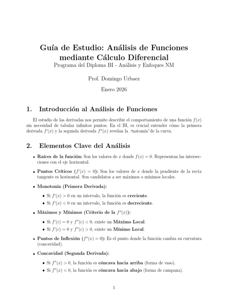 Análisis de Funciones con Cálculo Diferencial | PDF | Derivado ...