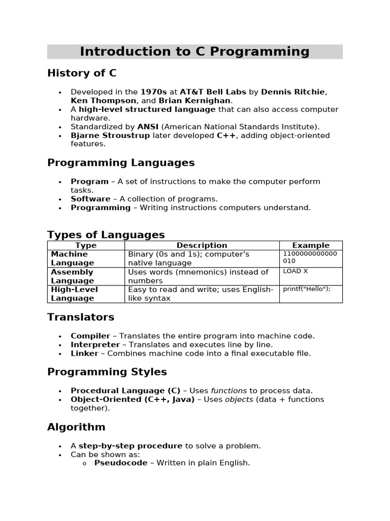 Introduction to C Programming Functions | PDF | Parameter (Computer Programming) | Variable ...