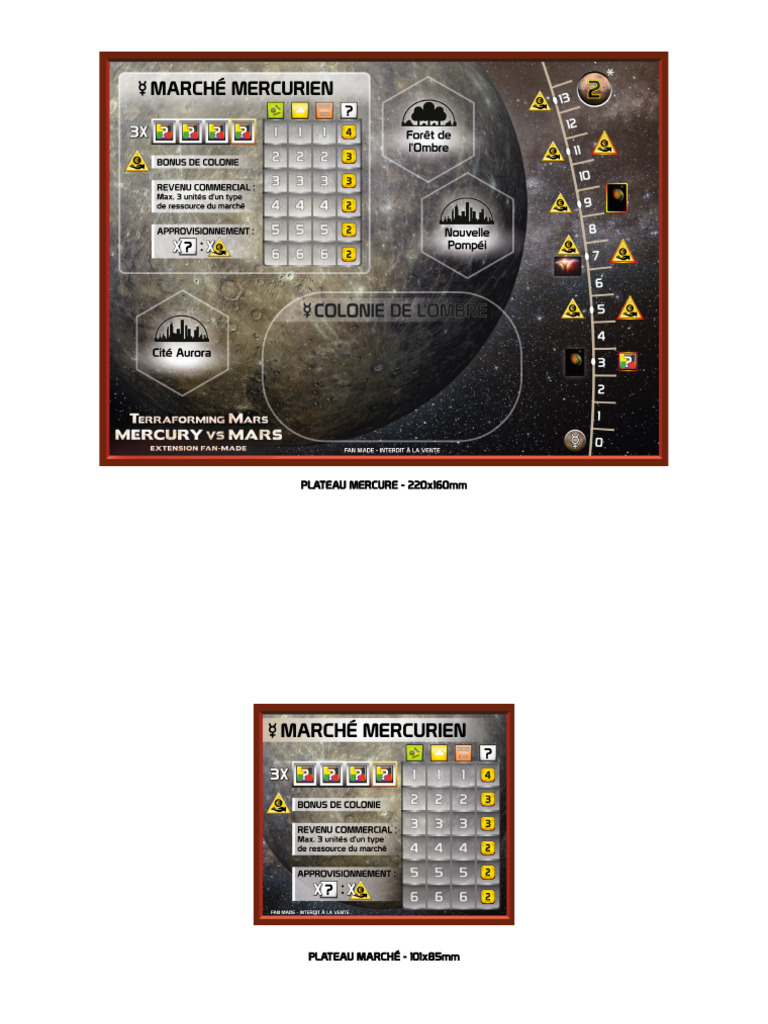 Mercury vs Mars FR - Plateaux A4 | PDF