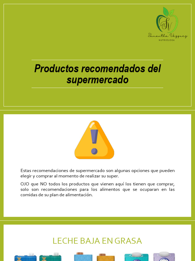 Productos recomendados del super | PDF