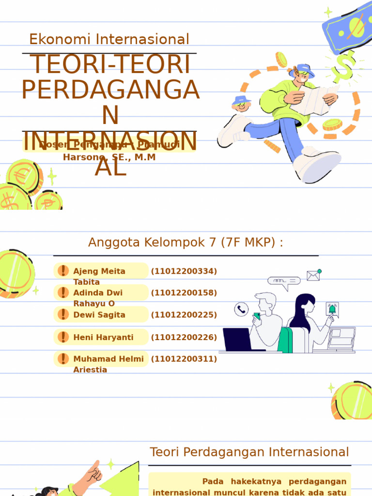 Ekonomi Internasional Presentasi Kuning Dan Biru Sederhana (3) | PDF