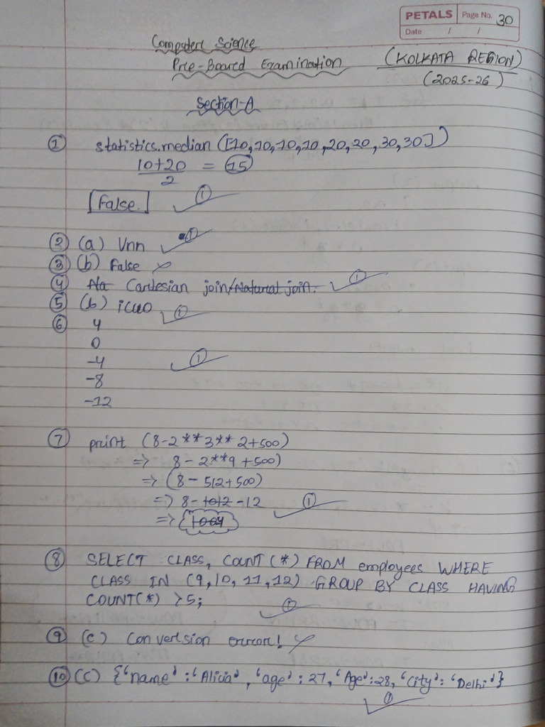 Jitendriya Nial Cs Pb1(Kolkata Region ) Answers December 04 2025 | PDF