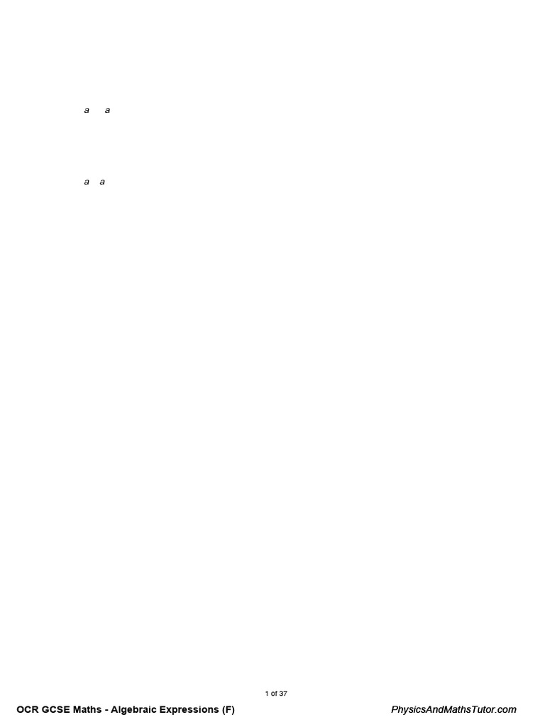Simplifying Algebraic Expressions Guide | PDF | Mathematics ...