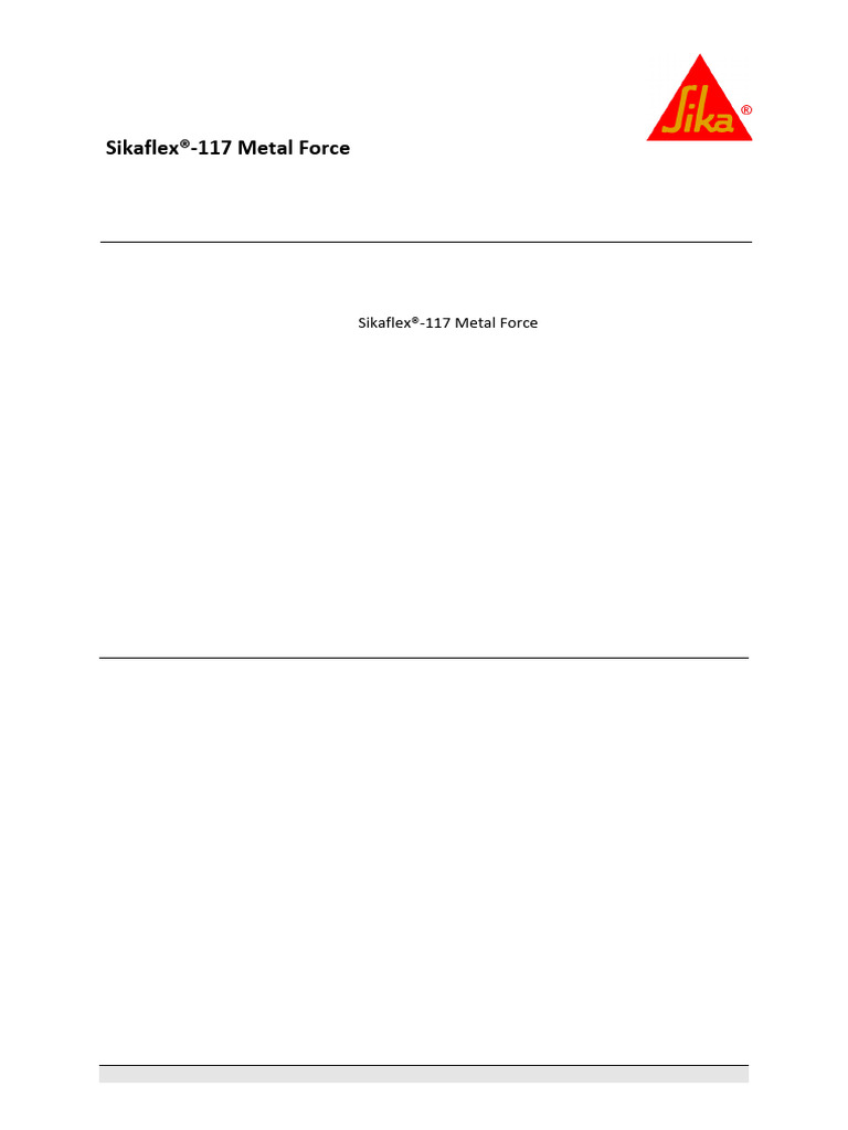 ES_Sikaflex-117 Metal Force | PDF | Agua | Química