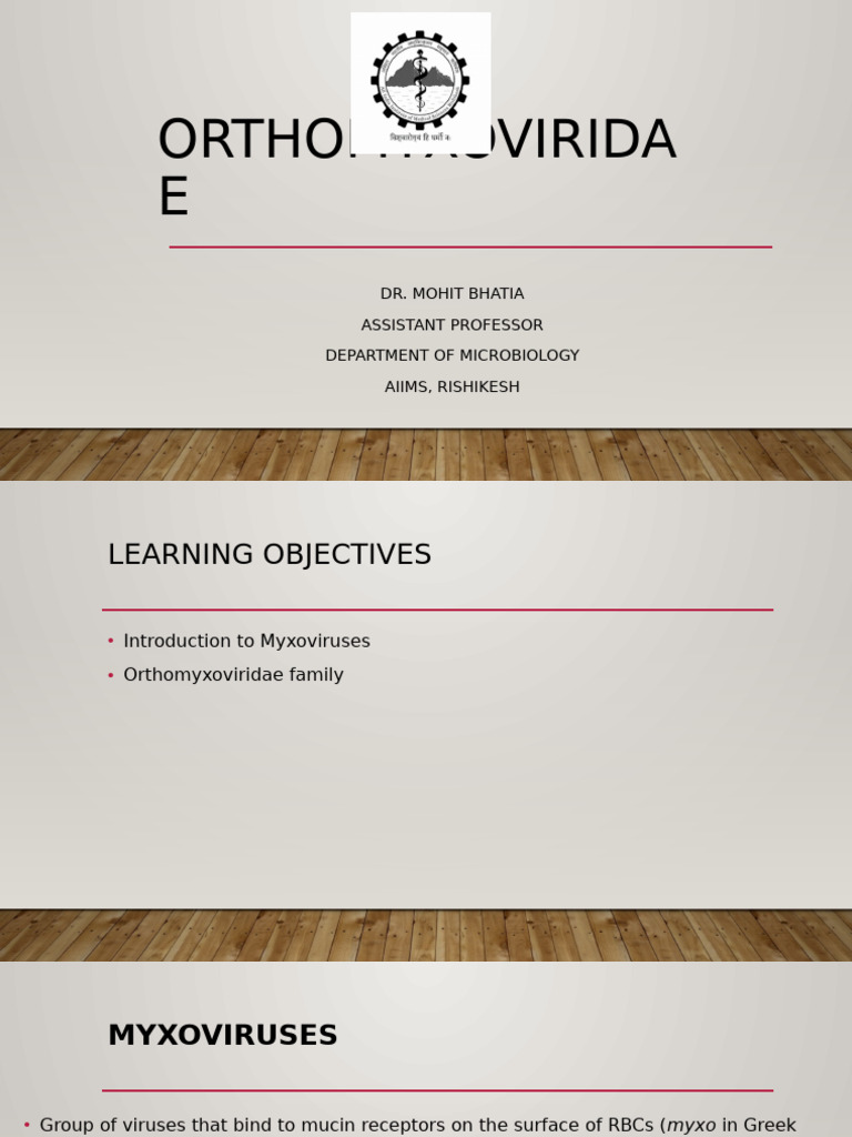 Overview of Orthomyxoviridae Viruses | PDF | Influenza | Avian Influenza