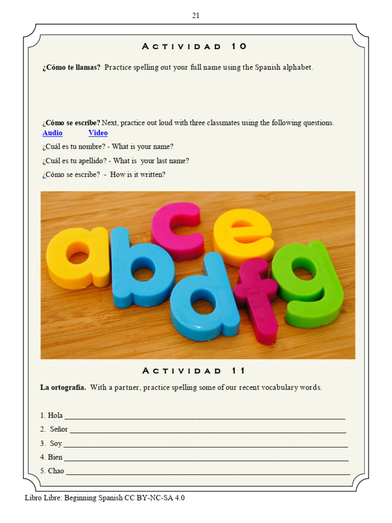 Learn Spanish 22-32 | PDF