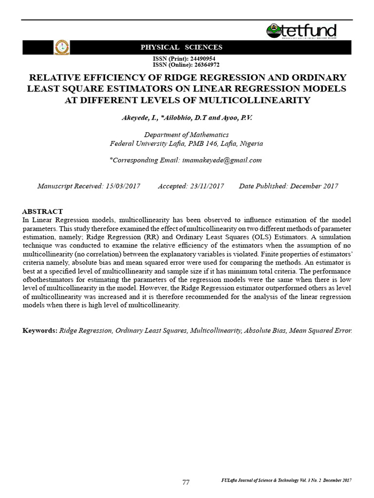 10243Fe9Z4X2qxq2y21o_RELATIVE+EFFICIENCY+OF+RIDGE+REGRESSION+AND ...