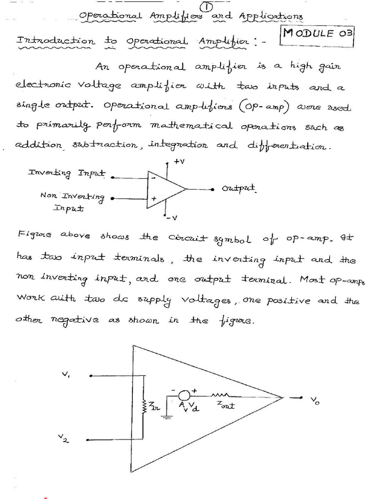 Operational Amplifiers | PDF