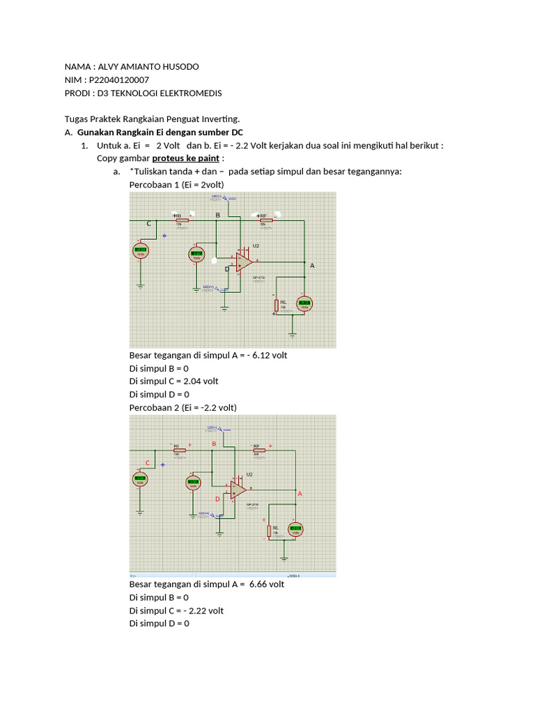 Alvy Amianto Husodo - Tugas Praktek-Inverting | PDF