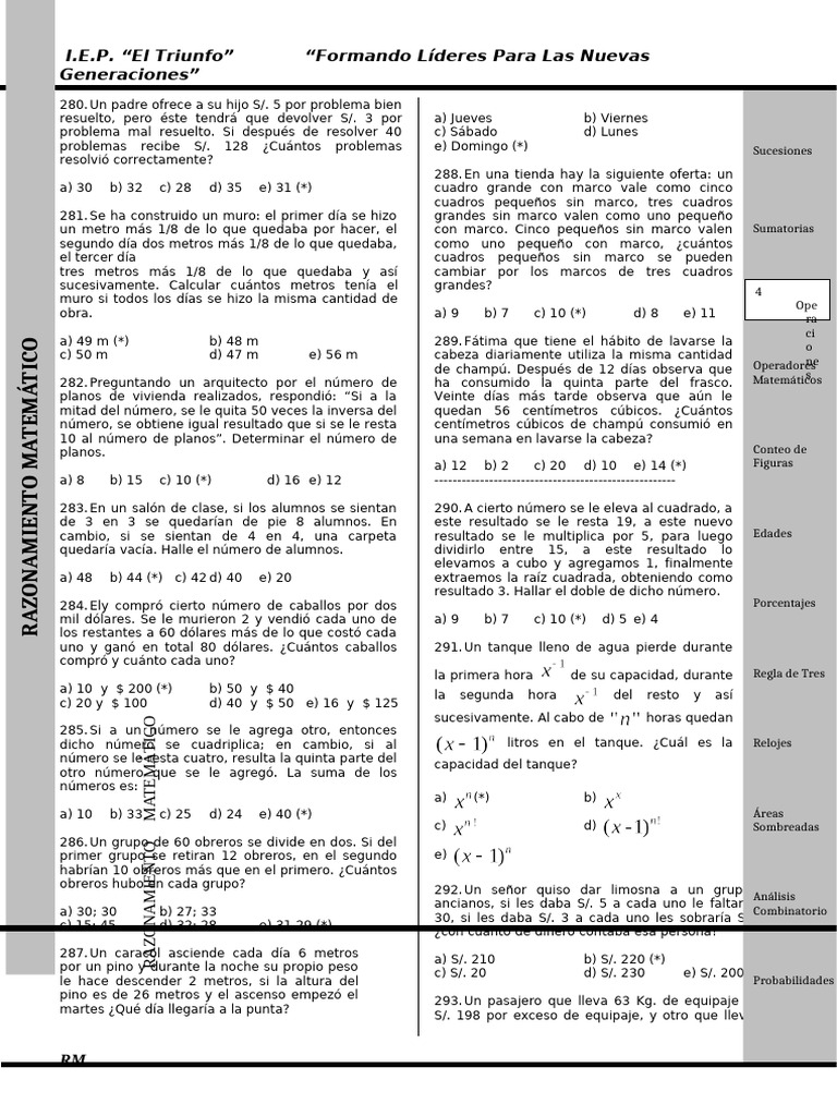 TRIUNFO RM II PARTE | PDF | Matemáticas