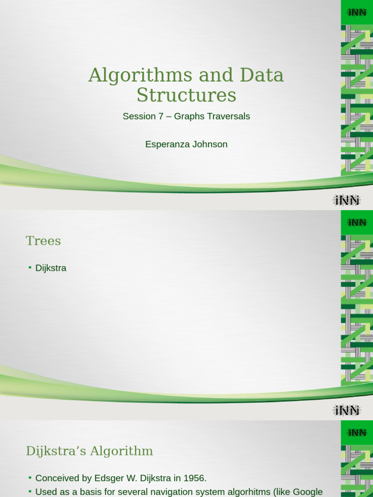 Session 7 - Graphs traversals | PDF | Applied Mathematics | Computational Problems