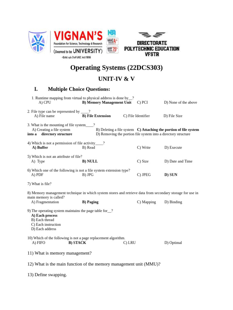 Unit-4&5(OS) | PDF | File System | Computer Data Storage