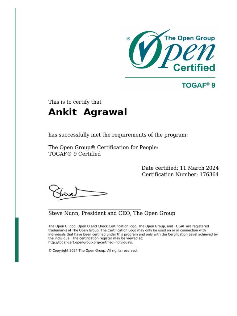 TOGAF Certification | PDF