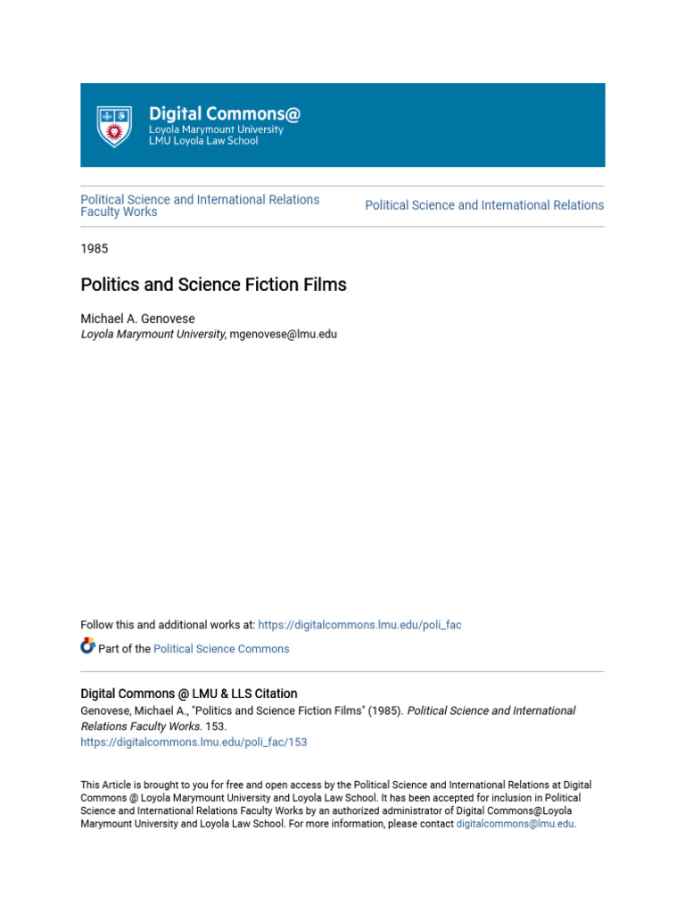 Politics and Science Fiction Films | PDF