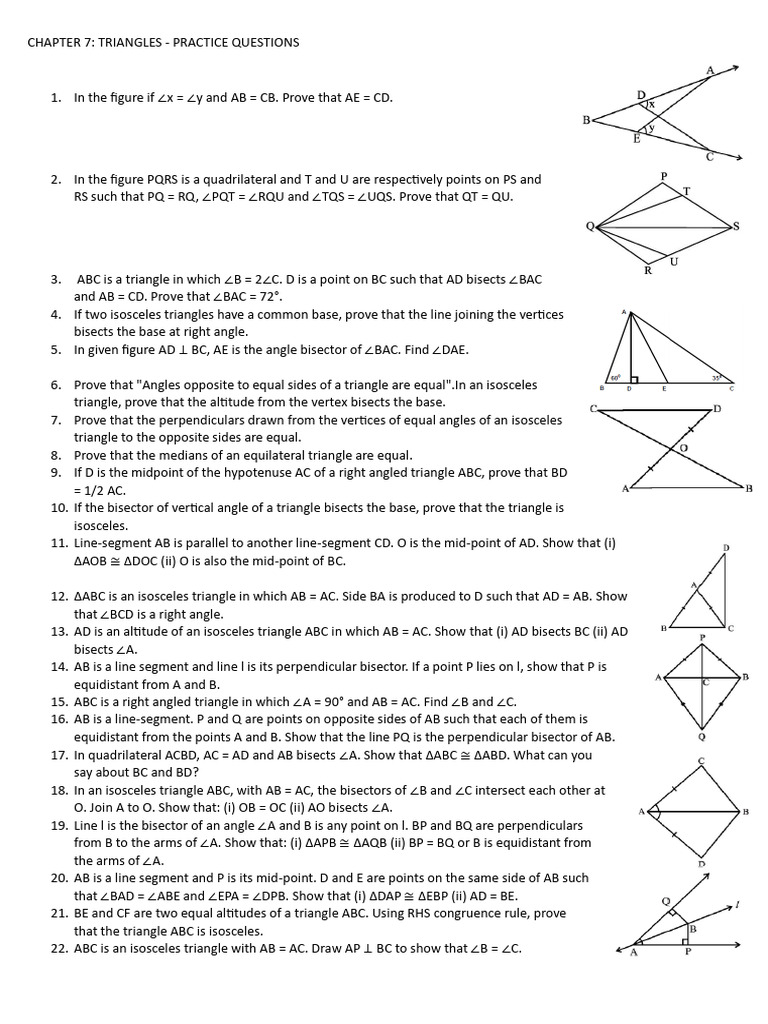 Triangle Proofs and Congruence Exercises | PDF | Sphere | Triangle