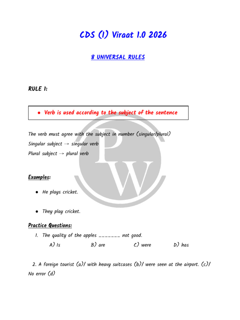 Grammar Rules for Verb Usage | PDF | Verb | Grammatical Tense