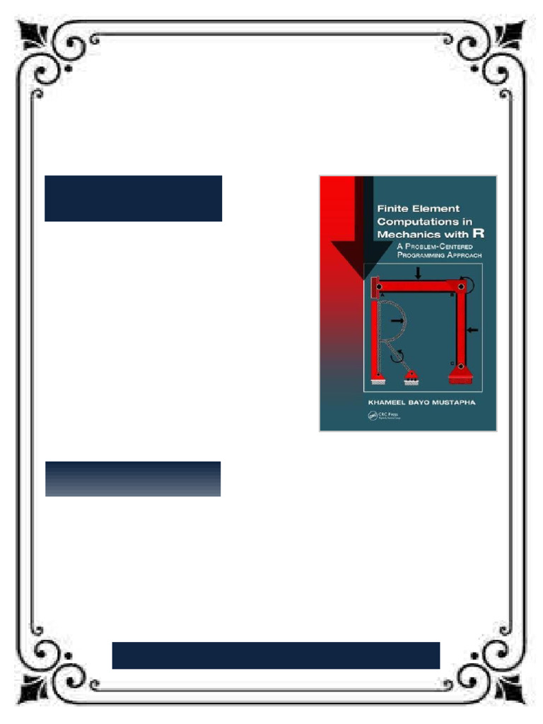 Finite Element Computations in Mechanics with R: A Problem-Centered ...
