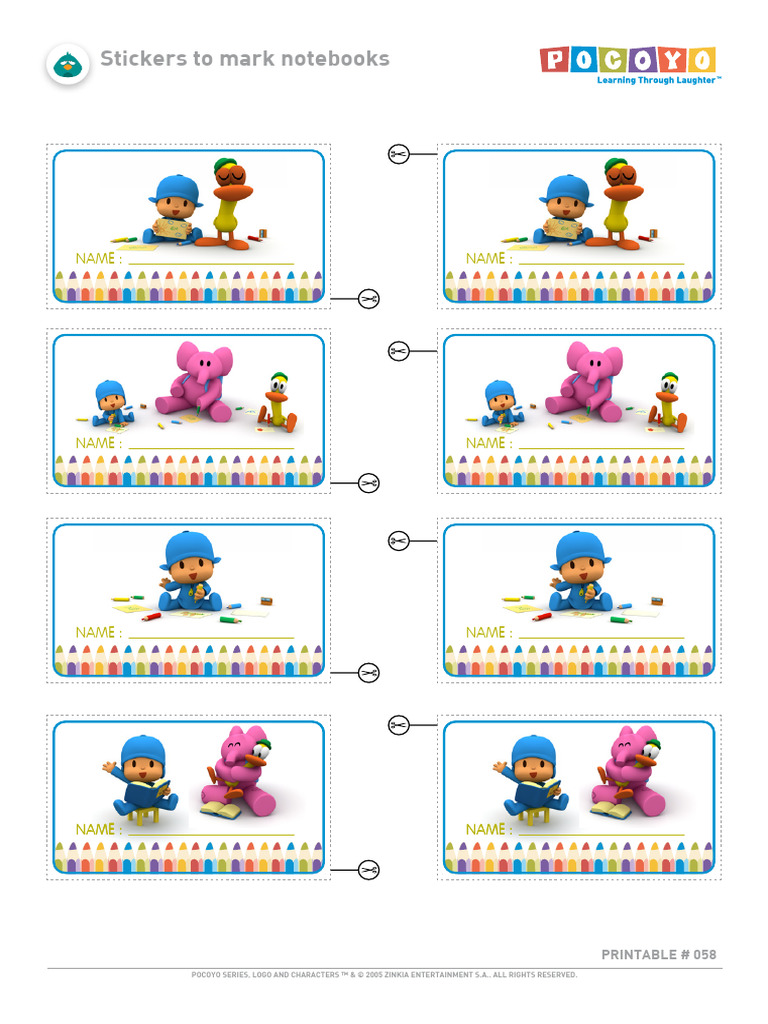 Stickers Mark Notebooks 58 | PDF