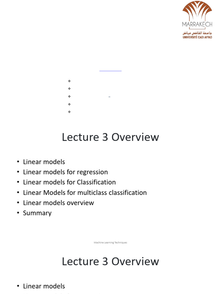 Lecture 3 - Linear_Models | PDF | Linear Regression | Errors And Residuals