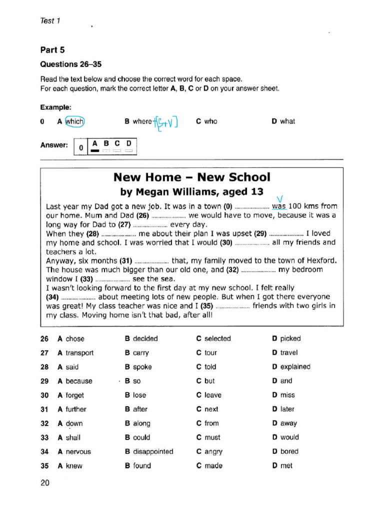 Cloze Tests - Mini Practice | PDF