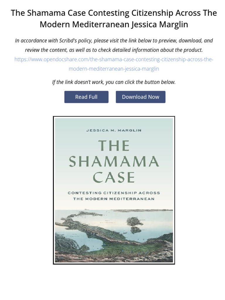 The Shamama Case Contesting Citizenship Across The Modern Mediterranean ...