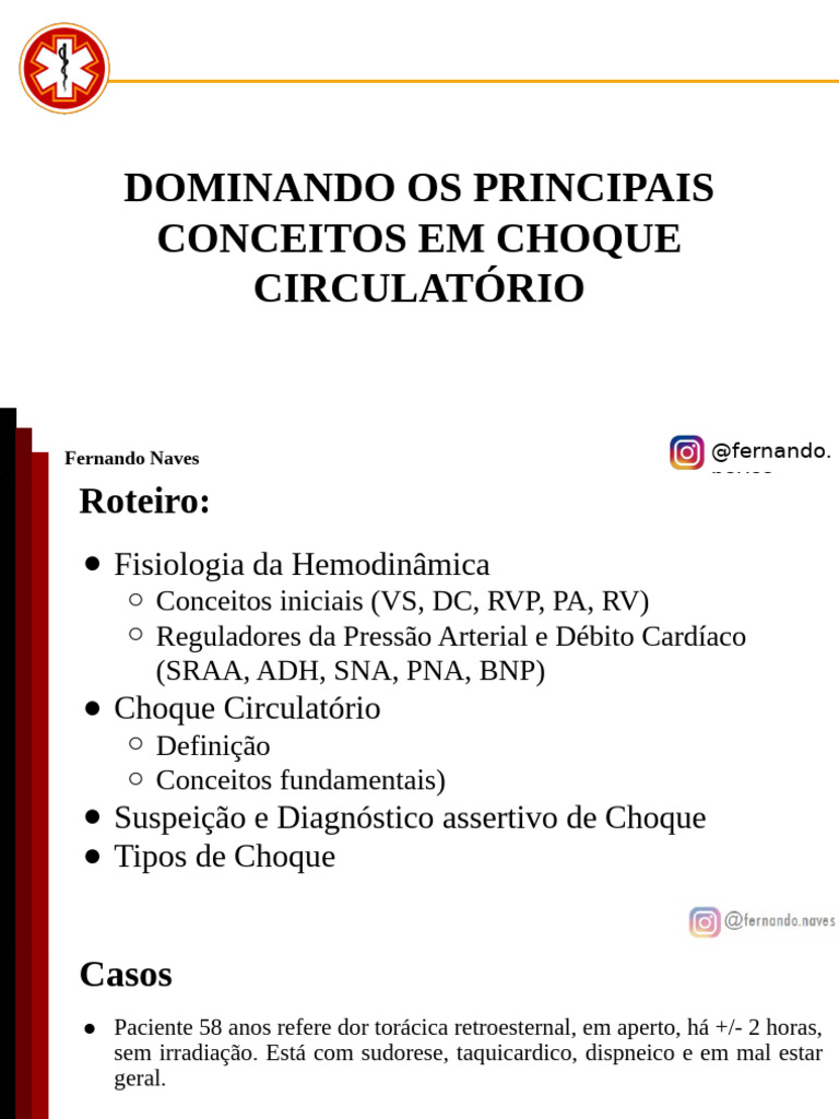 Conceitos Essenciais do Choque Circulatório | PDF | Pressão sanguínea ...