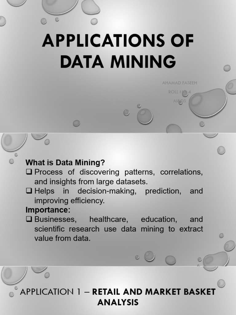 Applications of Data Mining | PDF
