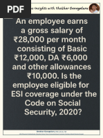 ESI and PF Deduction Rules Explained | PDF | Payroll | Salary