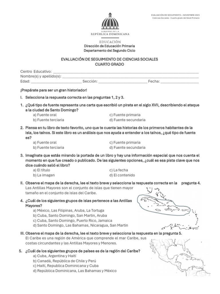 3. Soc Eval-seg-nov25 2do Ciclo | PDF | Américas | Cristobal colon