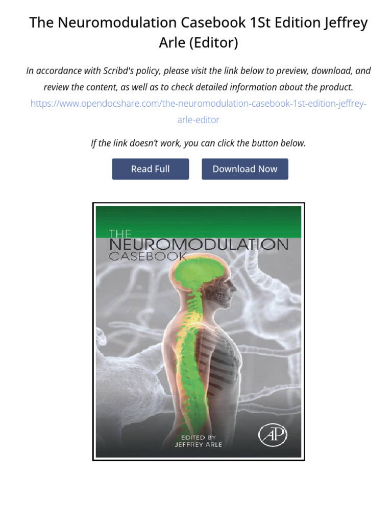 The Neuromodulation Casebook 1st Edition Jeffrey Arle (Editor) | PDF ...