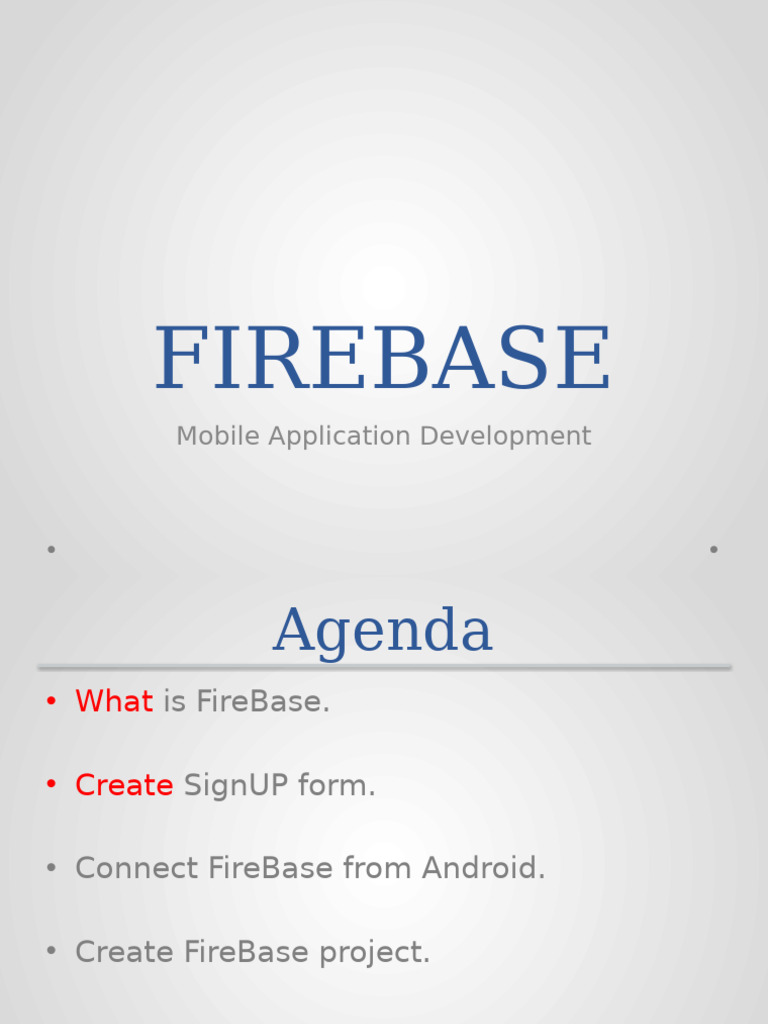 11. SignUP Using FireBase Authentication | PDF | Mobile App | Android (Operating System)