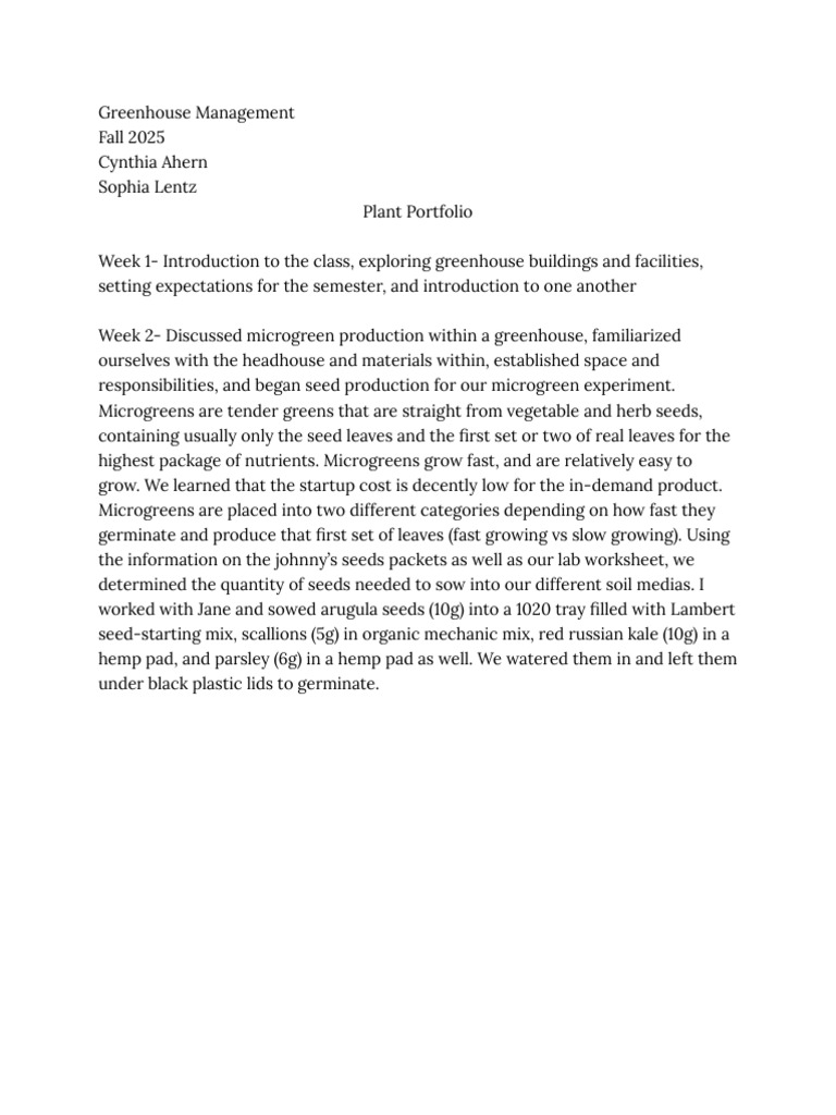 GHM Fall 2025 Plant Portfolio | PDF | Seed | Agriculture