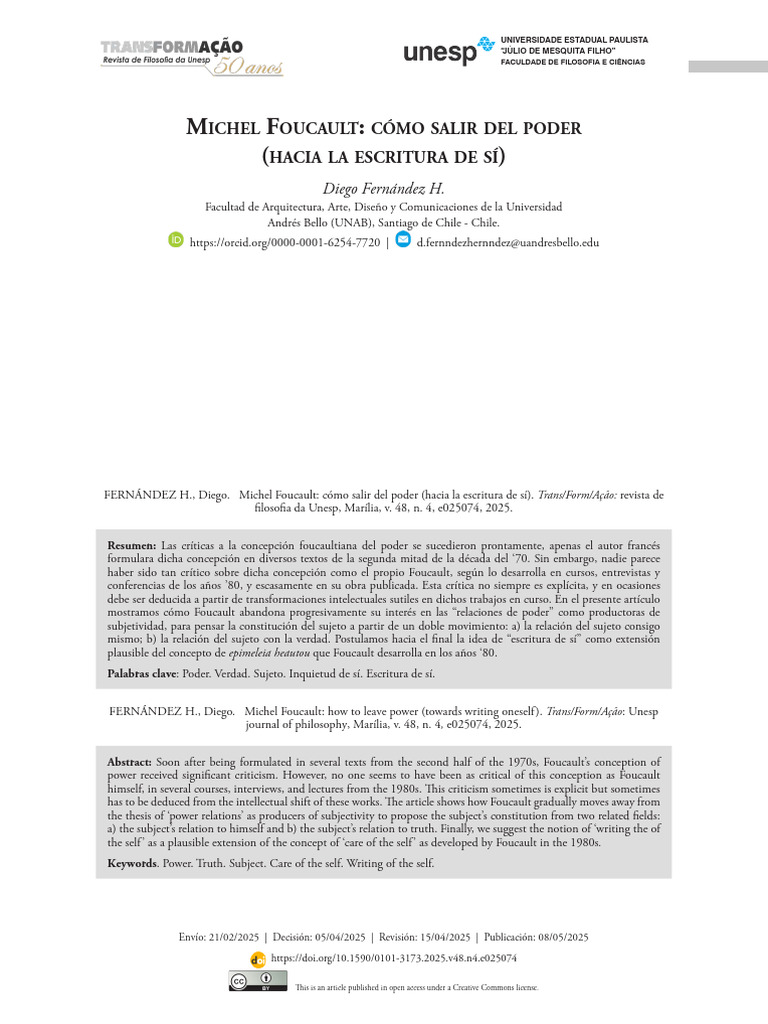 Michel Foucault Como Salir Del Poder Hac (5) | PDF | Verdad | Michel ...
