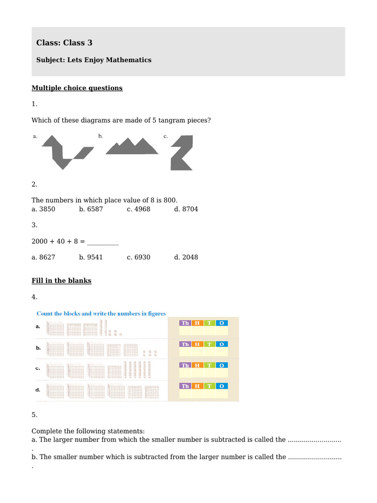 Maths Mid Term Paper | PDF | Numbers | Arithmetic