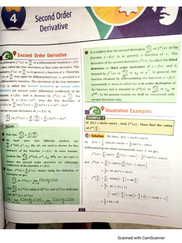 2nd Order Derivative | PDF