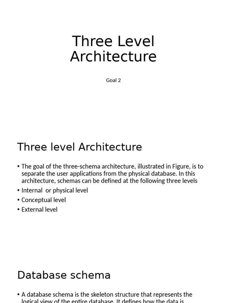 Understanding Three-Level Database Architecture | PDF | Databases | Sql