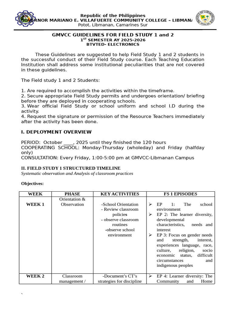 Fs 1 2 Guidelines | PDF | Curriculum | Educational Technology