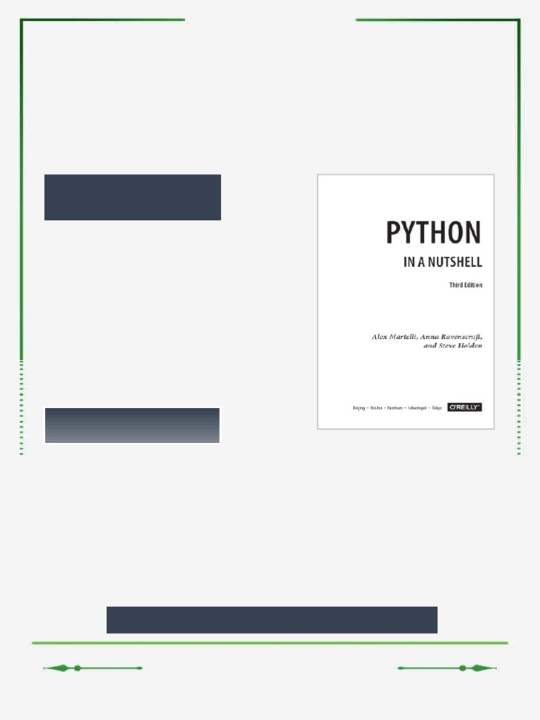 Python in a Nutshell A Desktop Quick Reference 3rd Edition Alex Martelli eBook bookmarked pdf ...