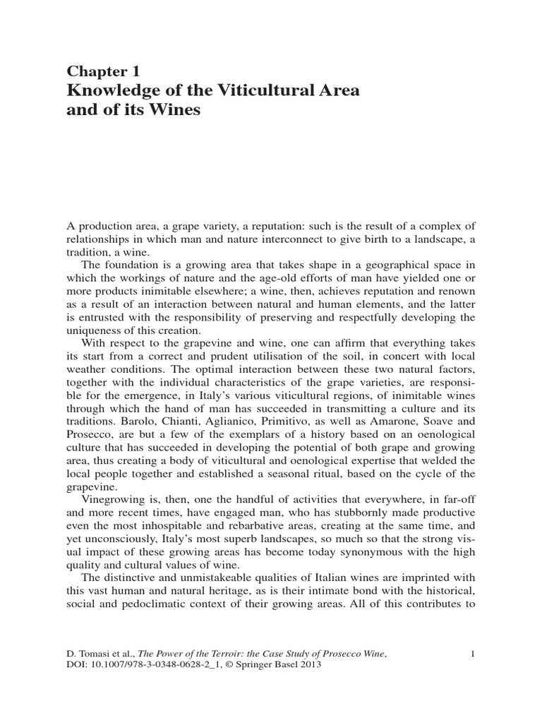 The power of the terroir - the case study of prosecco wine -- Diego ...