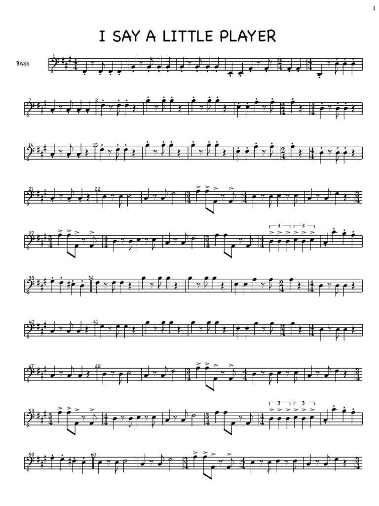 Cbass I Say A Little Player | PDF