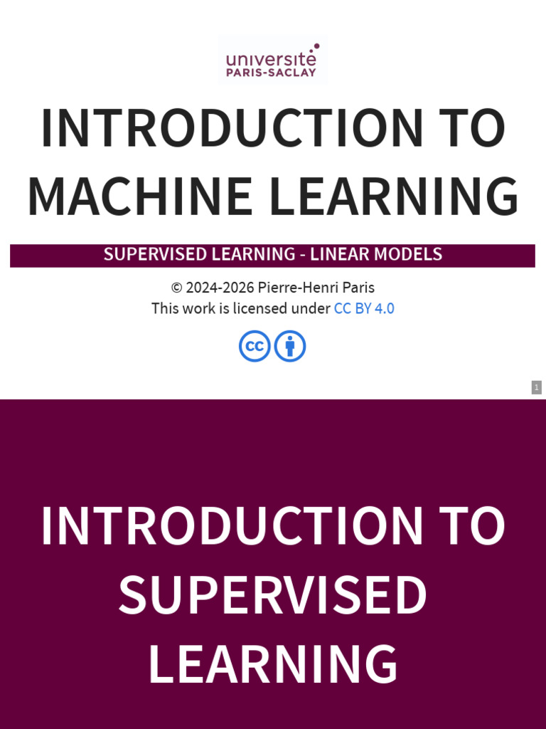 Introduction to Machine Learning - Linear Models | PDF | Mean Squared Error | Cross Validation ...