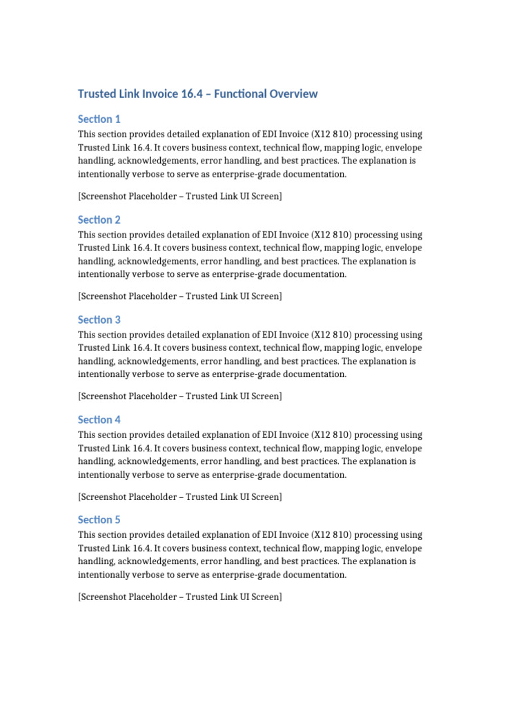 Trusted_Link_Invoice_16.4_Functional_Overview | PDF | Electronic Data ...