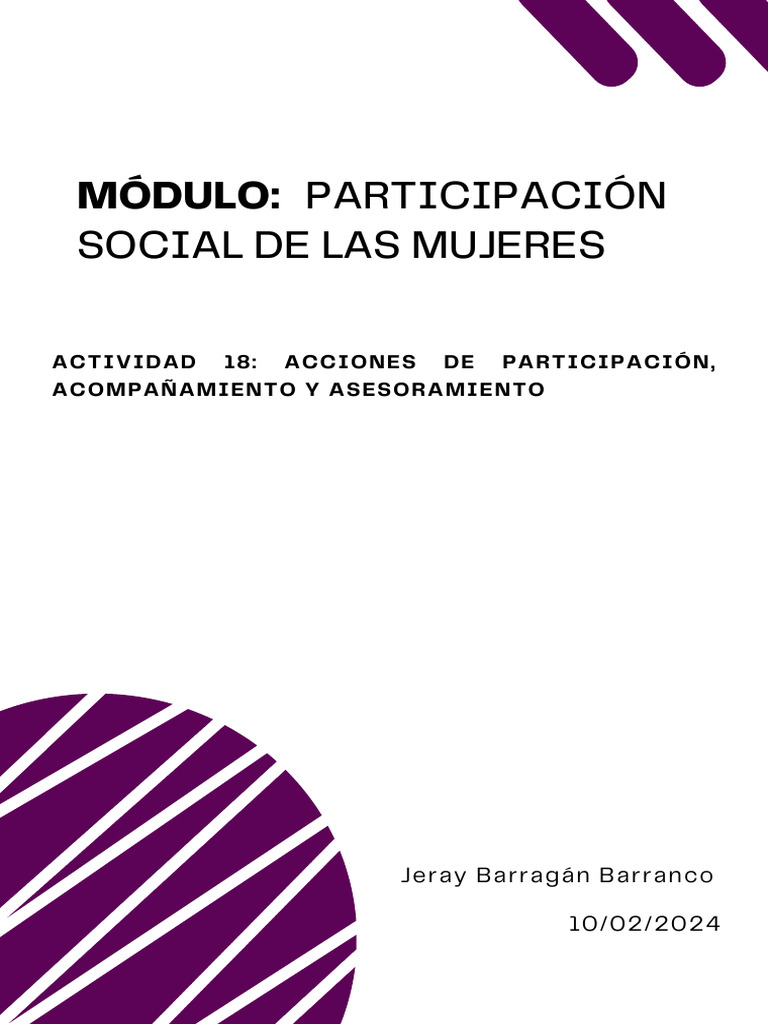 Act. 18 corregida | PDF | Estudios de género | Aprendizaje