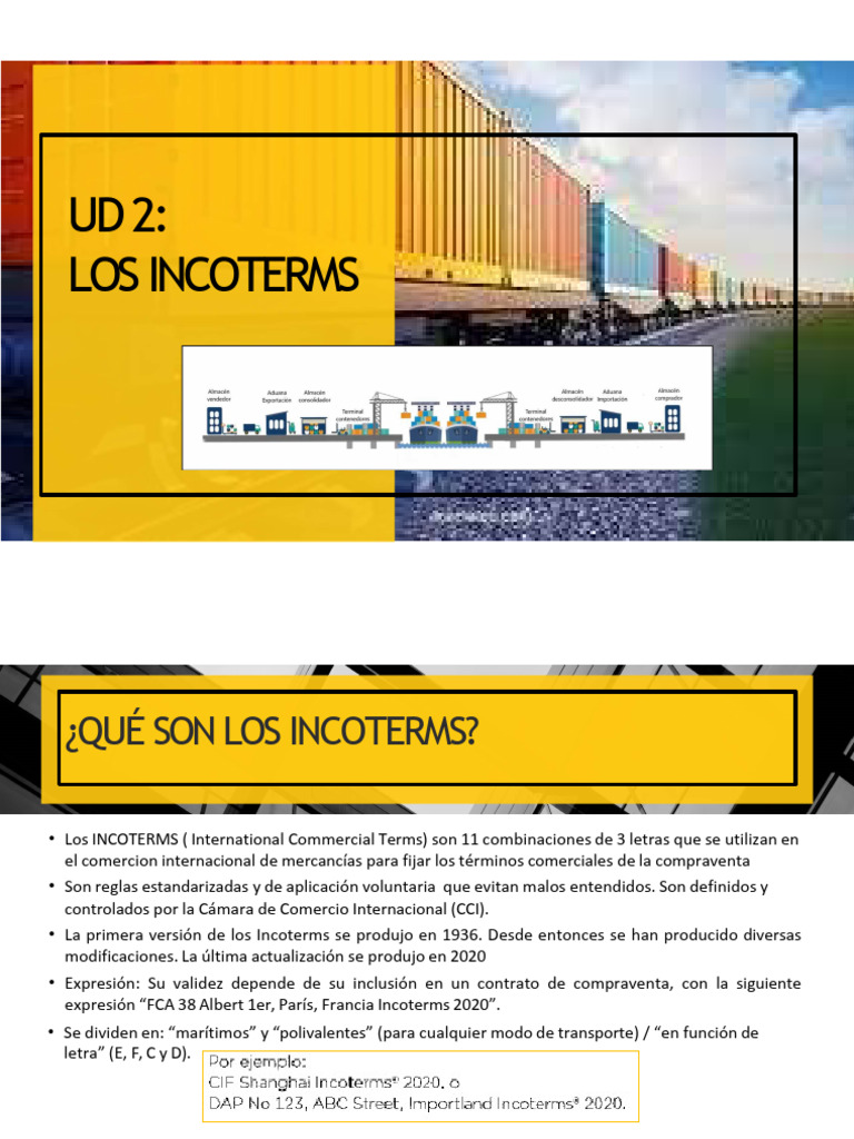 UD2 INCOTERMS | PDF | Derecho empresarial | Logística